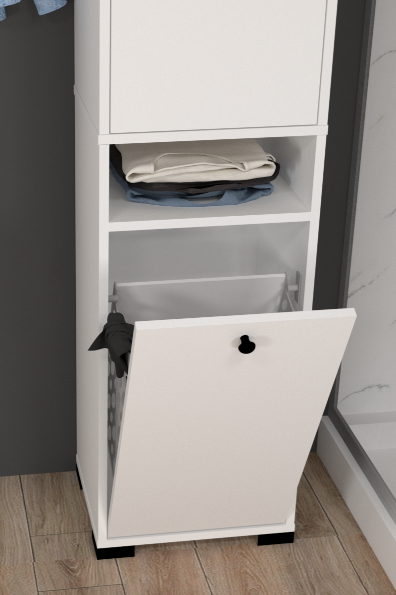 ATLAS NO.1 ÜÇ RAFLI SEPETLİ BANYO DOLABI - MOBILIQUE