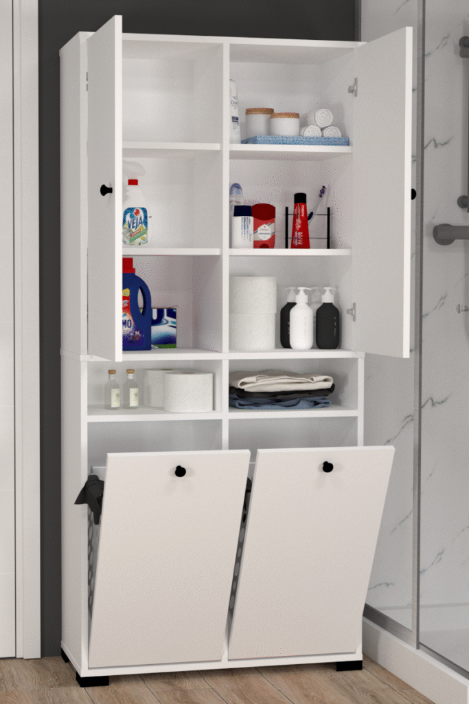 ATLAS NO.2 ALTI RAFLI İKİ SEPETLİ BANYO DOLABI - MOBILIQUE